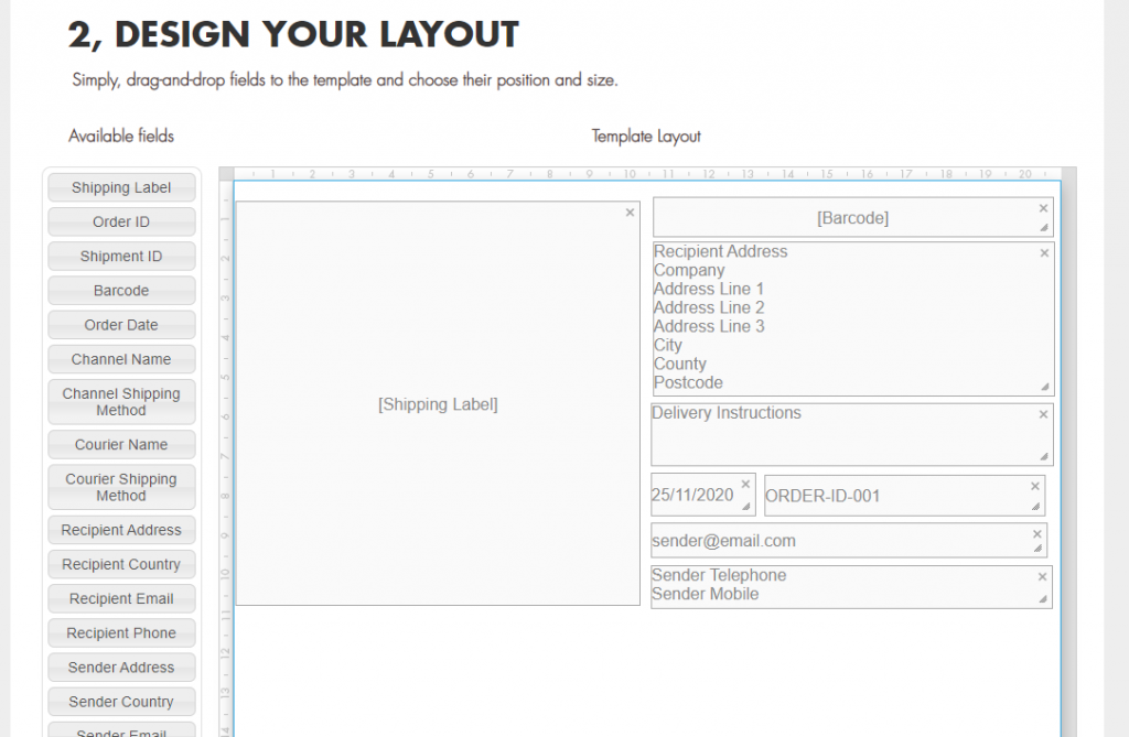 ShipTheory: Label Template – iBridge Solutions BOB2 WiKi