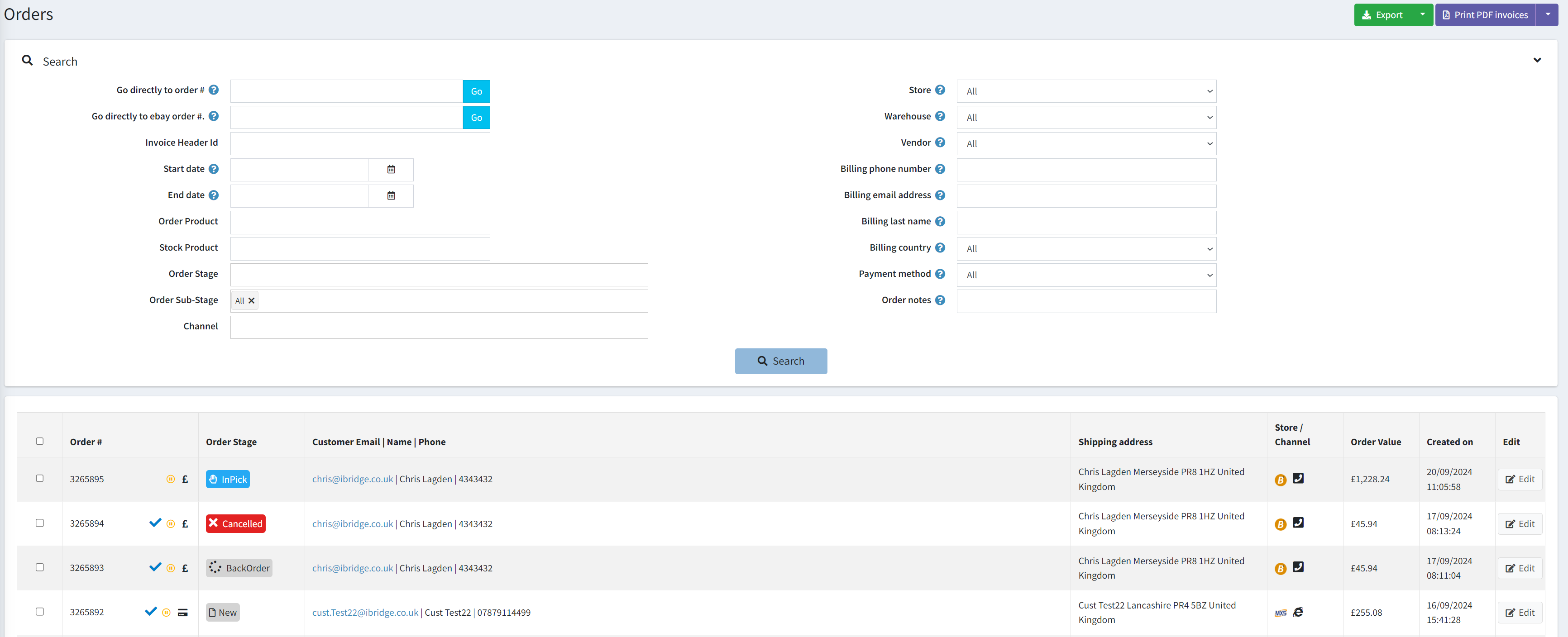 Viewing an Order – iBridge Solutions BOB2 WiKi