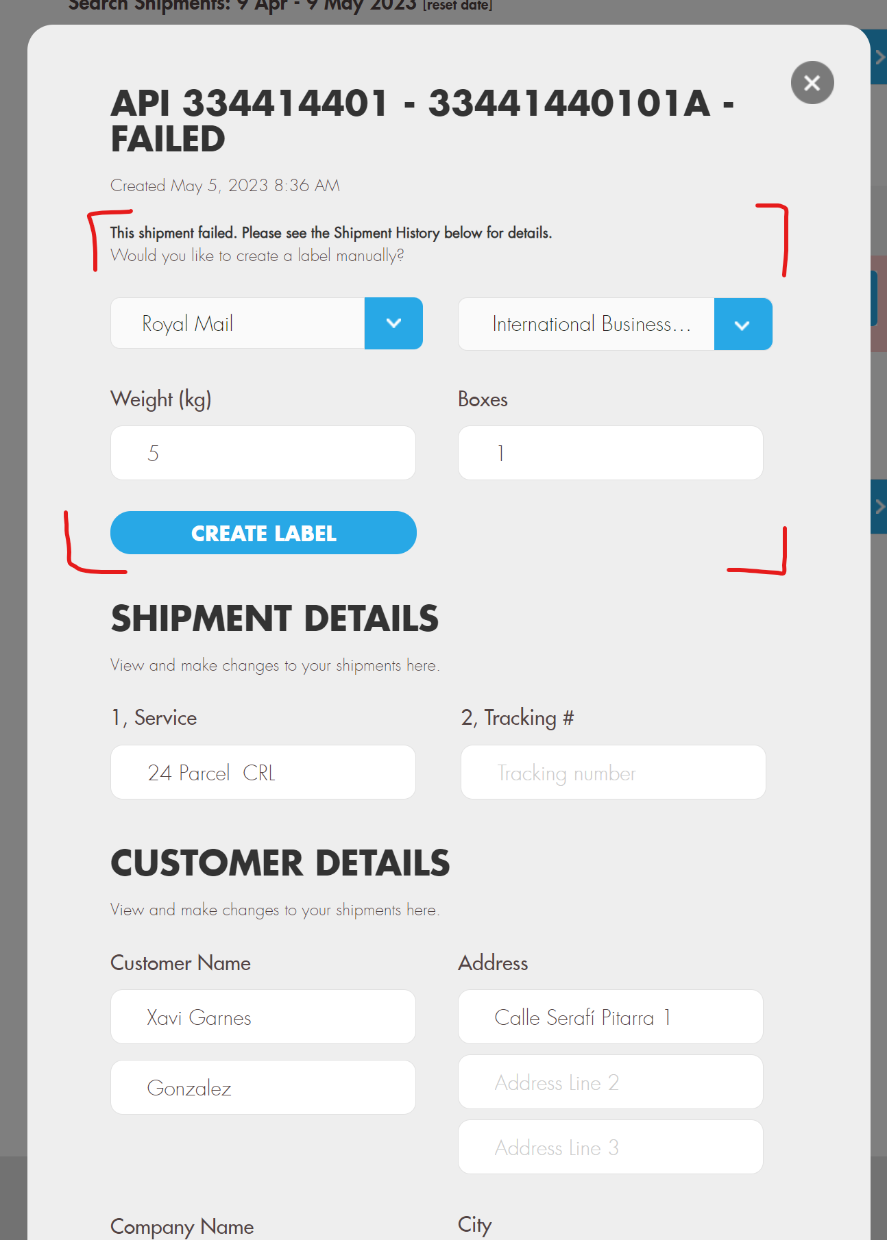 ShipTheory: Handling Error Shipments – iBridge Solutions BOB2 WiKi