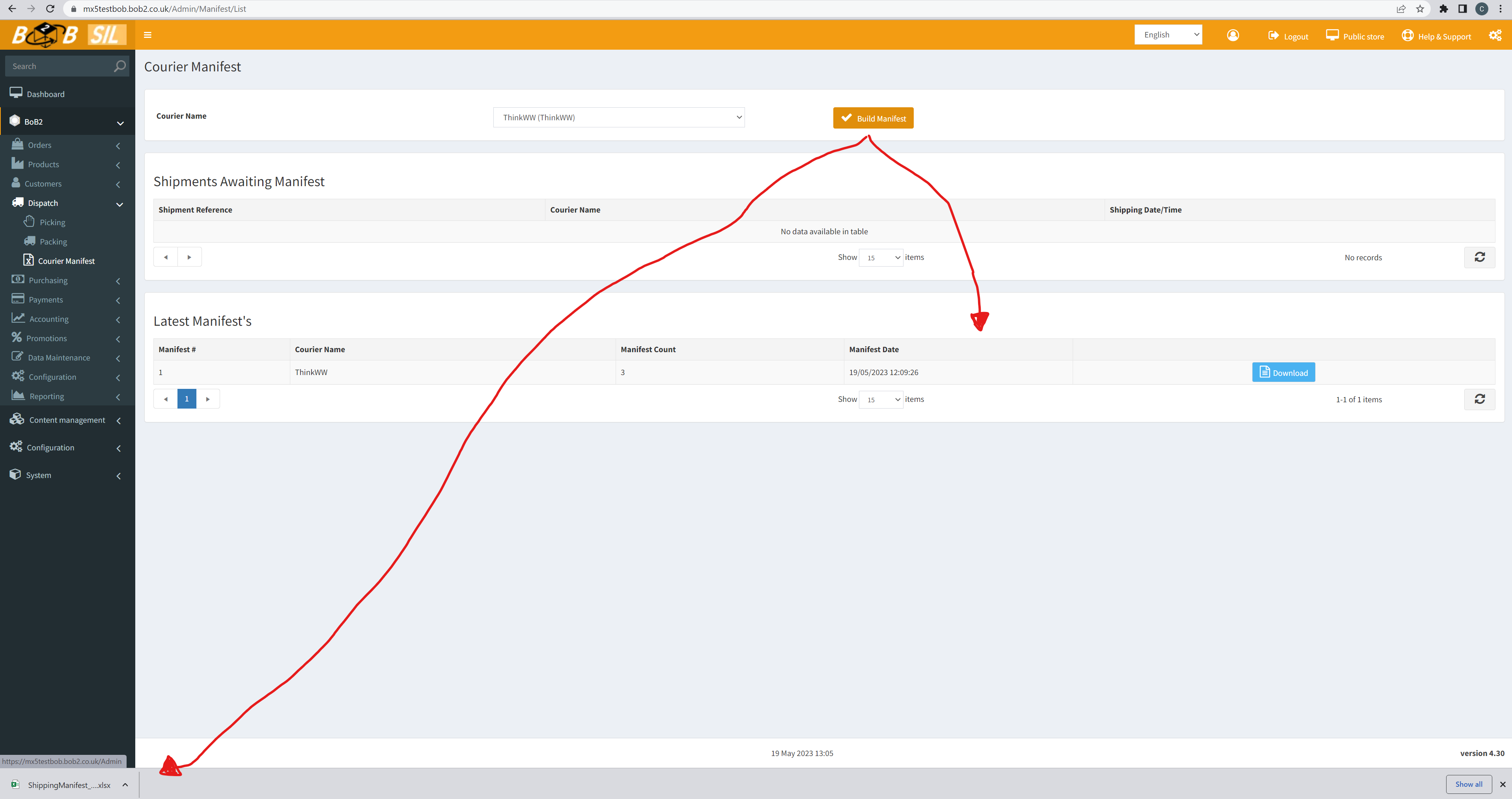 Creating a Manifest – iBridge Solutions BOB2 WiKi